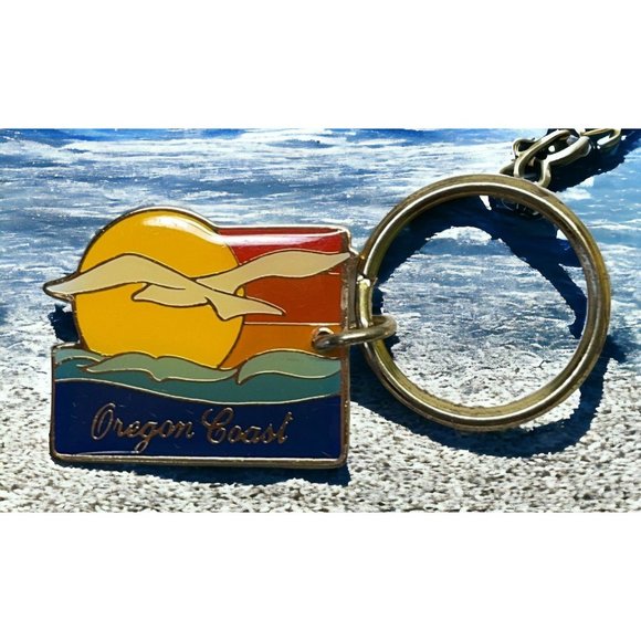 Accessories | Vintage Oregon Coast Keychain Ocean Beach Sunset Seagull ...